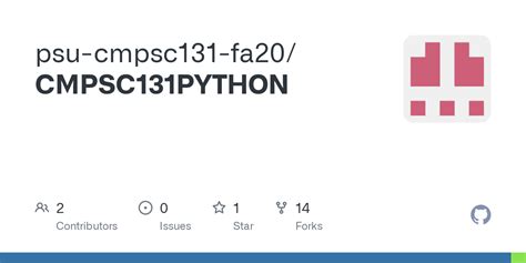 github psu cmpsc131 fa20 cmpsc131python