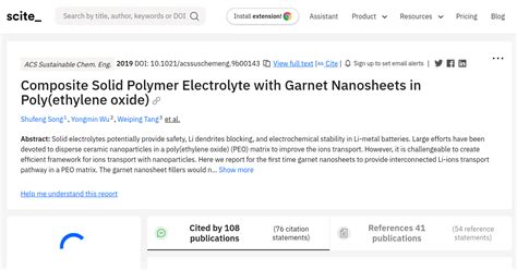Composite Solid Polymer Electrolyte With Garnet Nanosheets In Poly