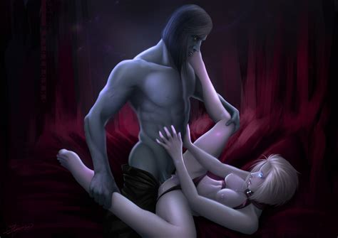 Rule 34 Artist Request Awoken Black Hair Blue Eyes Blue Skin Brother Brother And Sister Bungie