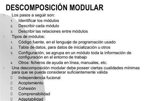 Diseño De Software Descomposición Modular