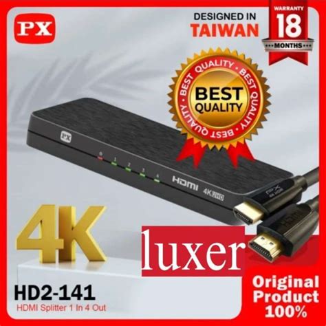Jual Hdmi Splitter 1 Input 4 Output Full Hd 3d 4k 4 Port Monitor Px Hd2 141 Di Seller Sweet Shop