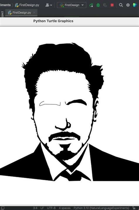 How To Draw Iron Man Face Tony Stark Using Python Turtle Coding Python Turtle 🐢 🖥 Youtube