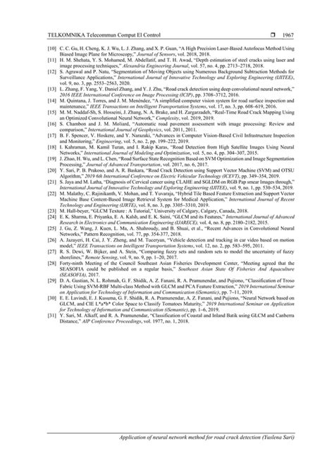 Application Of Neural Network Method For Road Crack Detection Pdf