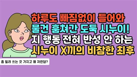 풀영상 집에 몰래 들어와 물건 훔쳐가는 시누이 참교육 Youtube