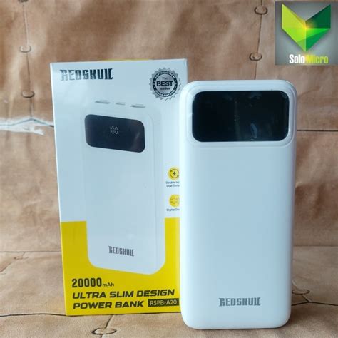 Jual Redskull Rspb A20 Power Bank 20000mah Ultra Slim Design Shopee Indonesia