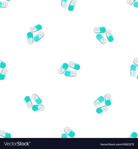 Flu Capsule Pattern Seamless Royalty Free Vector Image