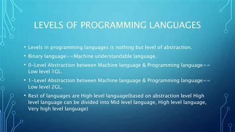 Levels Of Programming Languages Pptx