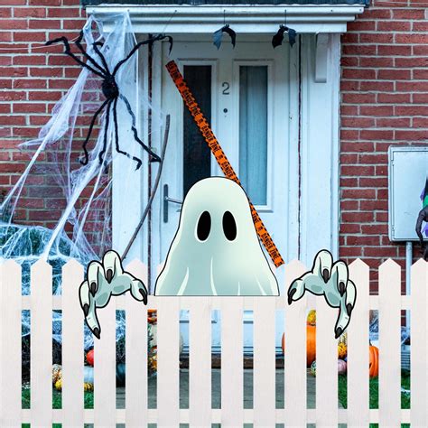Summercome 3 Pieces Halloween Fence Peeker Decoration Scary Peeper