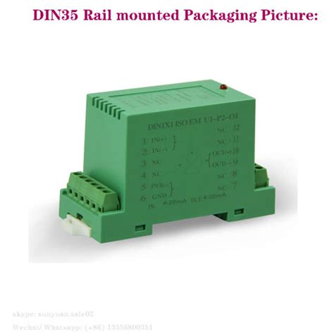 China DIN Rail Mounted Input Output V Isolation MA To V Analog Signal Converter