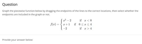Solved Graph The Piecewise Function Below By Dragging The