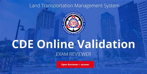 Lto Cde Online Exam Reviewer Answer Filipino Tagalog Automotive