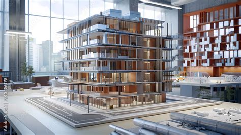 Building Information Modeling Bim Software Being Used To Plan And Visualize Construction