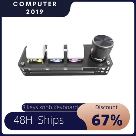 3 Keys Knob RGB Gaming Keyboard Programming Keypad Mini Mechanical