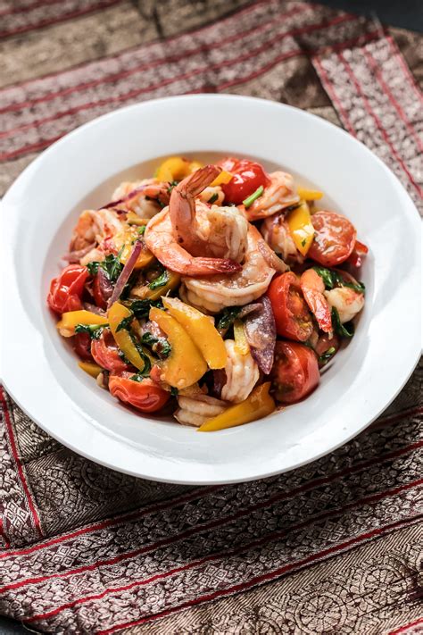 Thai Shrimp Stir Fry With Tomatoes And Basil Ang Sarap
