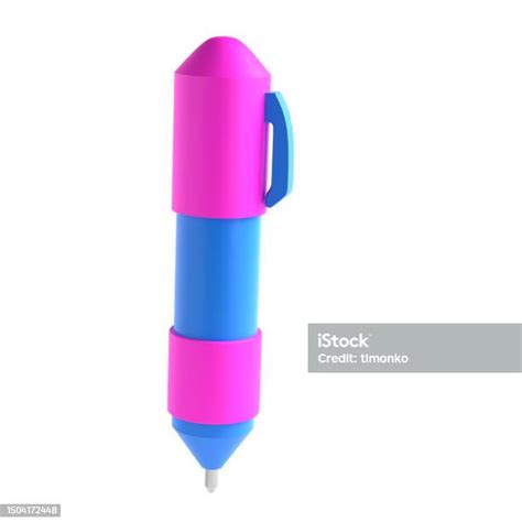 3d 렌더링 아이콘 사무실 학교 펜 편지지 쓰기 파란색과 보라색 색상 클리핑 경로로 분리된 편집 가능한 기호 그림 3차원 형태에 대한 스톡 사진 및 기타 이미지 Istock