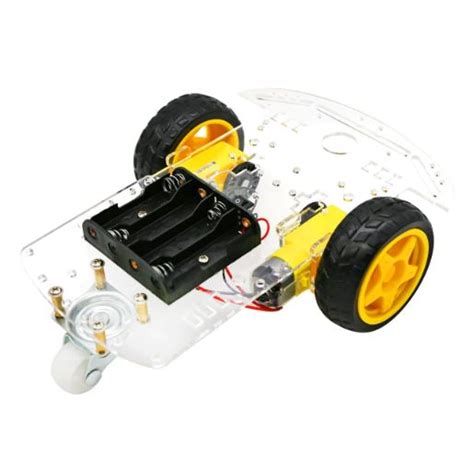 KIT CHASIS CARRO ROBOT 2 LLANTAS 1 PISO ECETRONICS MID