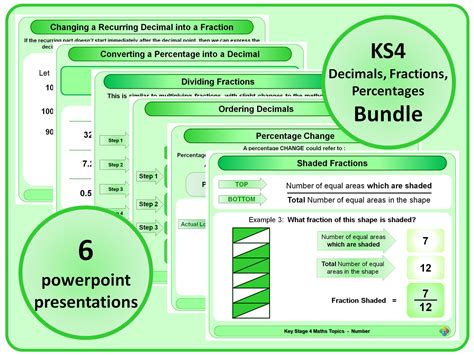 Ks4 Decimals Fractions Percentages Bundle Teaching Resources