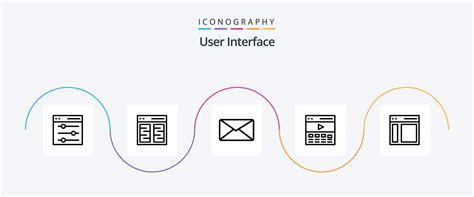 User Interface Line 5 Icon Pack Including Interface Header Interface Communication User