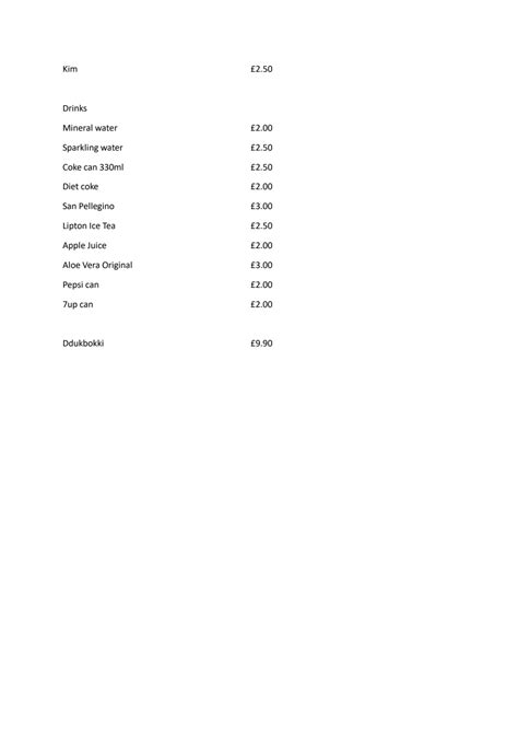 Menus 2024 Bab Bab Korean Restaurant In Sutton Thefork