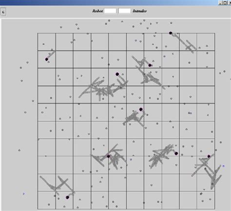 A Simulation System With Ten Sensors And Several Targets The Robots