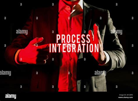 Hand Writing Sign Process Integration Business Idea Connectivity Of
