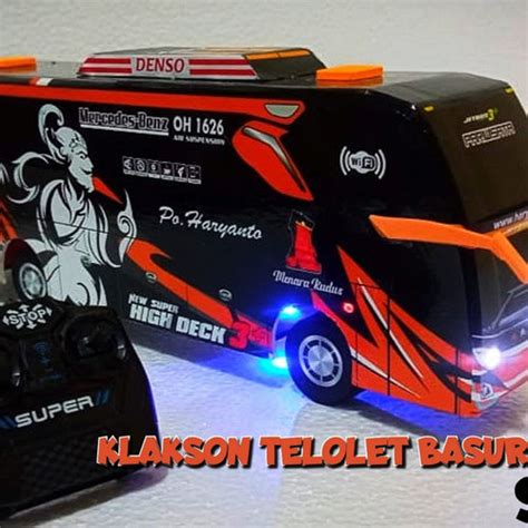 Jual Miniatur Bus Haryanto Bima Rc Oren Remot Full Led Panjang 38 Cm Kab Purbalingga