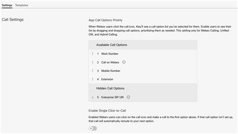 Set Calling Options For Webex App Users