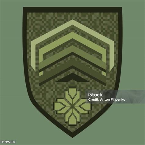 녹색 군대 계급 어깨 배지 육군 병사 셰브론 녹색 별이 있는 유니폼 기호 0명에 대한 스톡 벡터 아트 및 기타 이미지 0명 갈매기표 수장 개성 개념 Istock