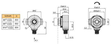 Rs Communication Biss C Ssi Sturdy Absolute Rotary Encoder Km Bits Absolute Encoder