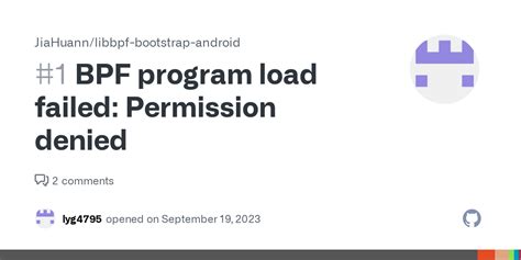 Bpf Program Load Failed Permission Denied Issue Jiahuann Libbpf