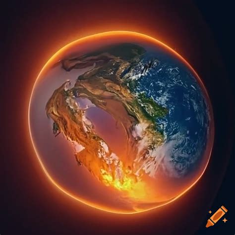 Diagram Of The Earths Crust On Craiyon