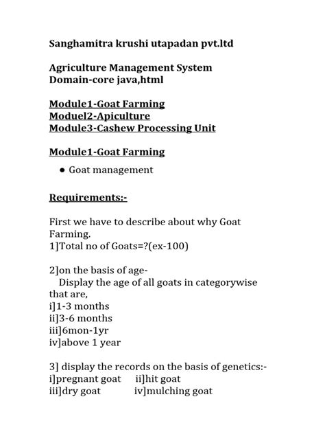 Agriculture Management System Download Free Pdf Employment
