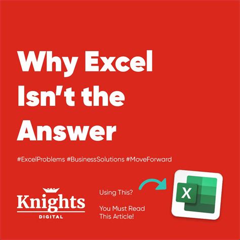 Why Businesses Shouldnt Use Excel Knights Digital Uk