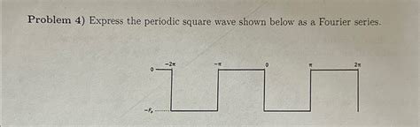 Solved Problem Express The Periodic Square Wave Shown Chegg Com