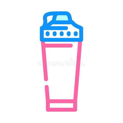 Shaker Smoothie Drink Color Icon Vector Illustration Stock Vector