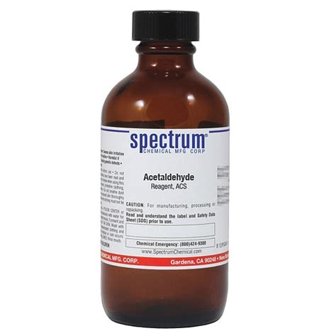 Spectrum Acetaldehyde Reagent Acs 100ml A2147 100ml49 Zoro