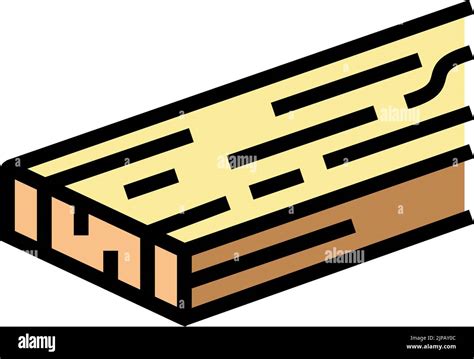 Lumber Wood Timber Color Icon Vector Illustration Stock Vector Image