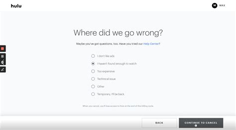 Hulu Cancellation Flow Teardown