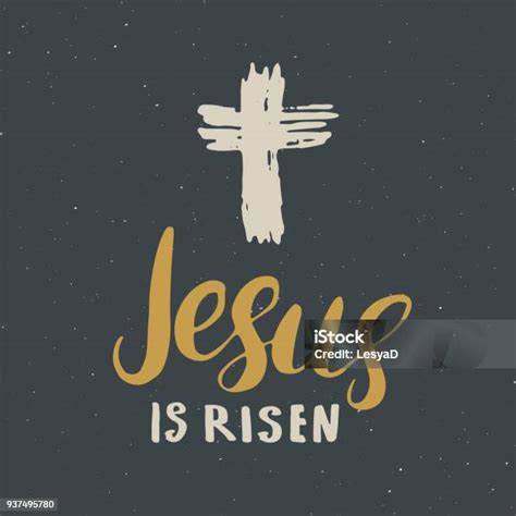 그 증가 십자가 기호 종교 기호 문자 손으로 그린된 기독교 십자가 그런 지 질감 벡터 일러스트 레이 션 타이 포 그래피 디자인 인쇄 빈티지 라벨 복고풍 배지 부활 종교에