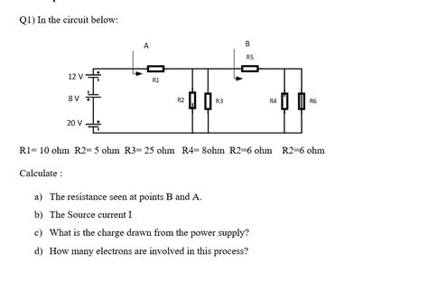 Solved Q In The Circuit Below Chegg Com