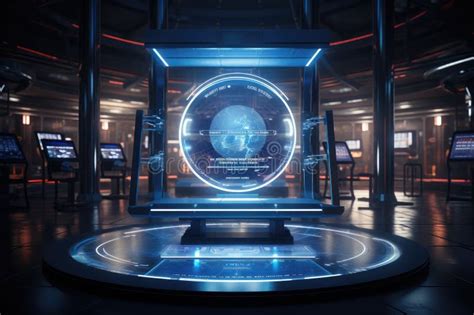 Abstract Technology Hud Interface Hologram Elements Neon Lights Circle Percent Vitality