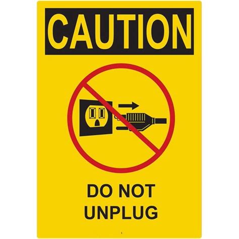 Retro Decor Tin Signs “caution Do Not Unplug Sign” For Garage Bar