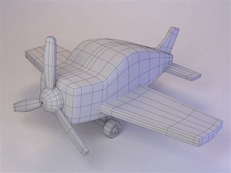 만화 귀여운 장난감 비행기 3d 모델 6 Blend Fbx Obj Unknown Free3d