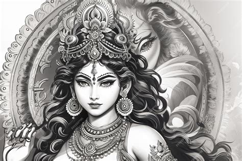 Premium Ai Image Goddess Durga Devi