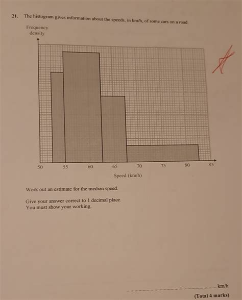 Can Anyone Help Me With This Histogram Question Maths Rgcse