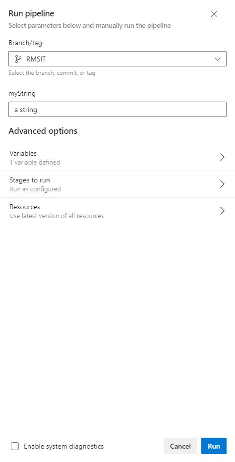 How To Add Default Variable In Azure Run Pipeline Menu Stack Overflow
