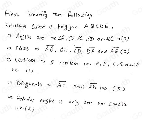 Solved Dentify The Parts Of The Given Polygon At The Right Choose