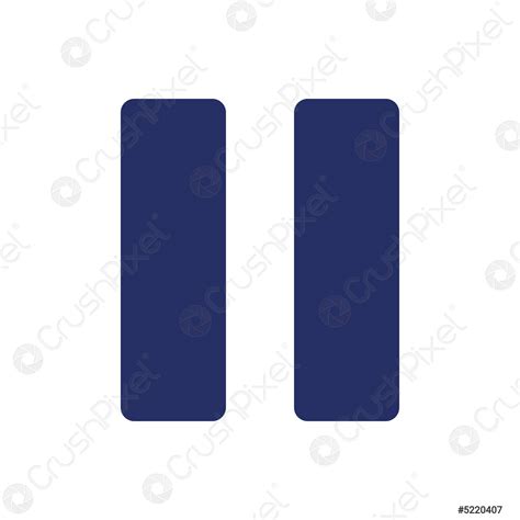 Pause White Black Glyph Ui Icon Stock Vector 5220407 Crushpixel