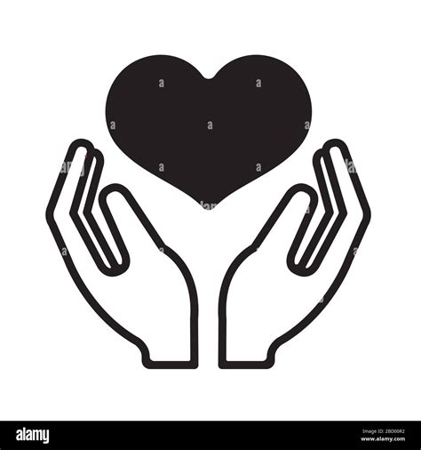 Love Support Compassion Care Vector Icon Stock Vector Image And Art
