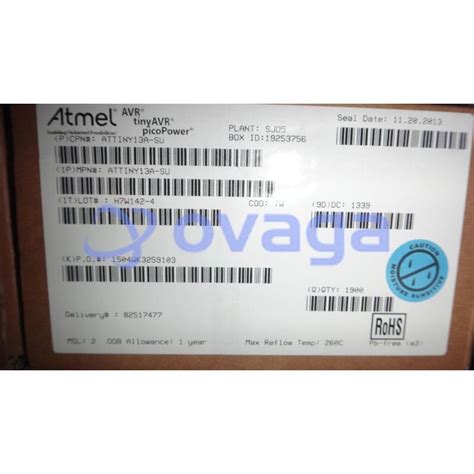 attiny13a su microchip embedded processors and controllers ovaga